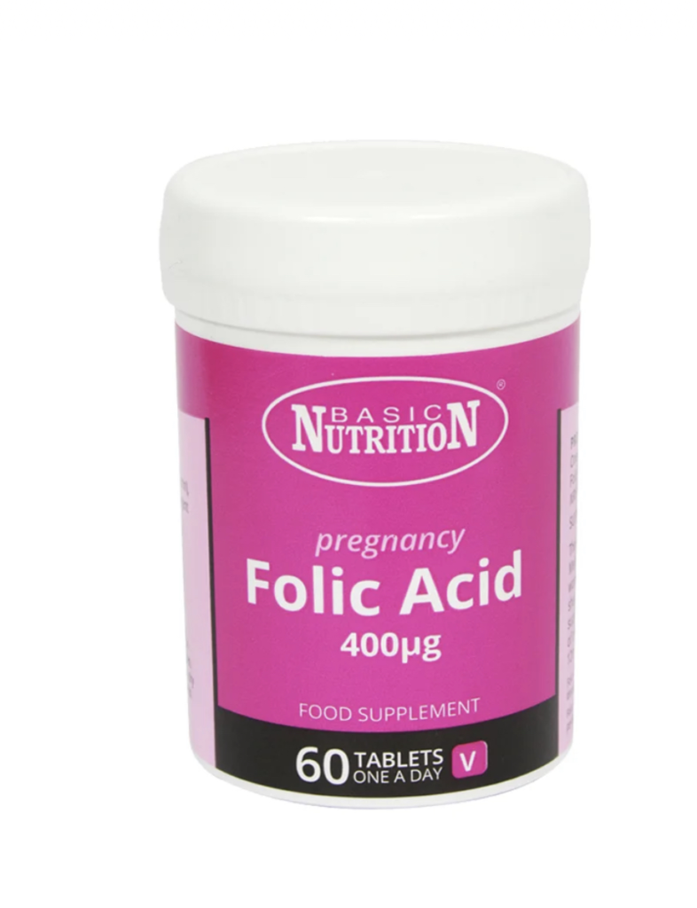FOLIC ACID 400MCG TAB BASIC NUTRITION 60’S – Trafalgar Gate Pharma