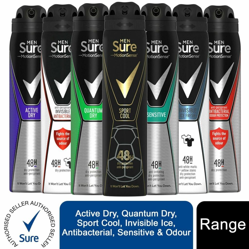 SURE MEN DEOSPRAY 250ML ALL TYPES – Trafalgar Gate Pharma