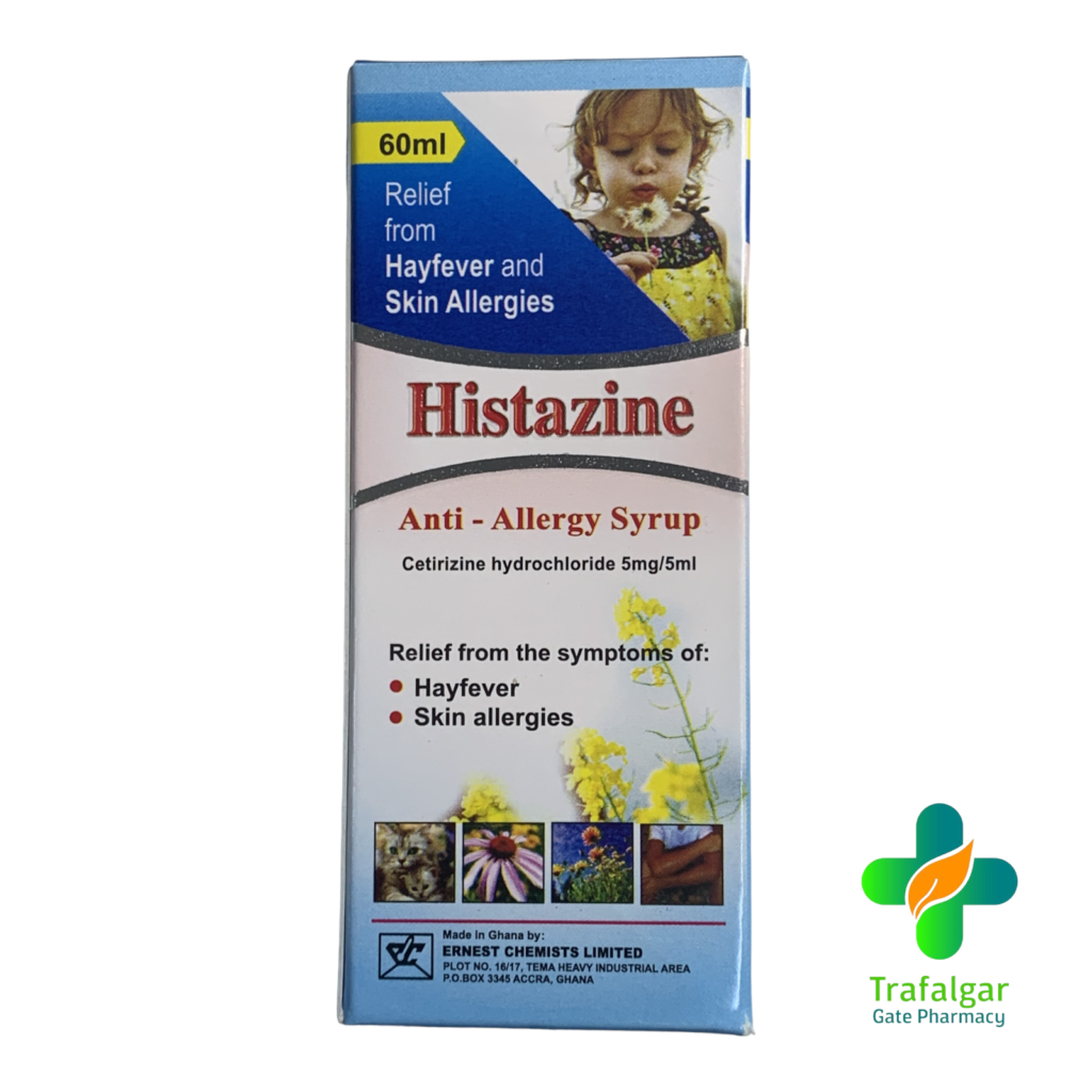HISTAZINE CETIRIZINE SYRUP 60ML – Trafalgar Gate Pharma