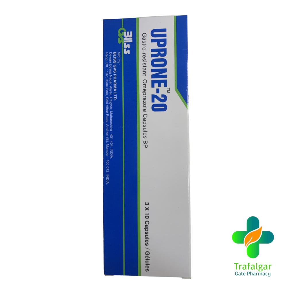 UPRONE 20 OMEPRAZOLE 20MG TAB 30’S – Trafalgar Gate Pharma