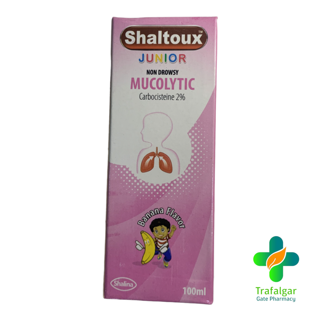 SHALTOUX JUNIOR CARBOCISTEINE 2% SYRUP – Trafalgar Gate Pharmacy