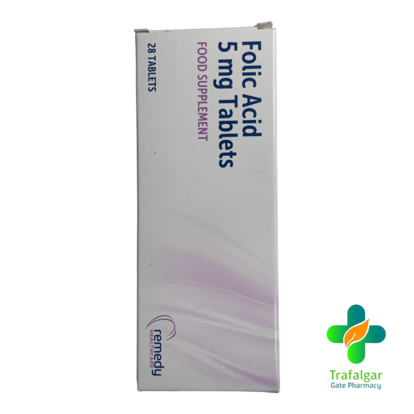 FOLIC ACID 5MG TAB 28’S REMEDY HEALTHCARE – Trafalgar Gate Pharmacy