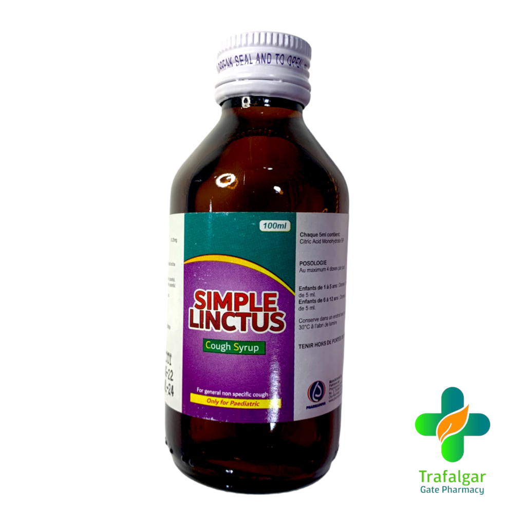 SIMPLE LINCTUS JUNIOR 100ML PHARMANOVA – Trafalgar Gate Pharma