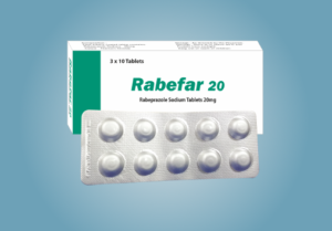 RABEFAR RABEPRAZOLE 20MG TAB 30’S – Trafalgar Gate Pharma