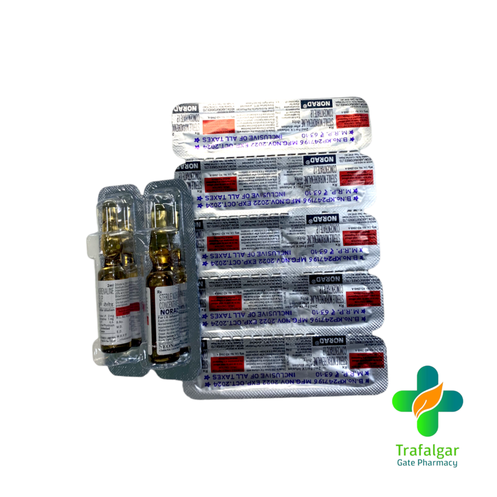 NORADRENALINE 4MG/2ML INJ – Trafalgar Gate Pharma