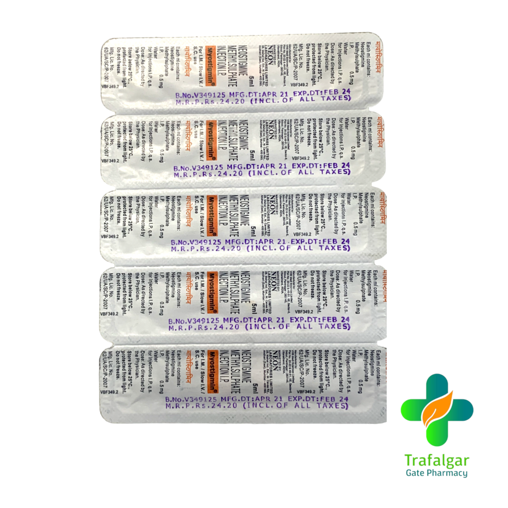 NEOSTIGMINE 500CMG INJ – Trafalgar Gate Pharmacy
