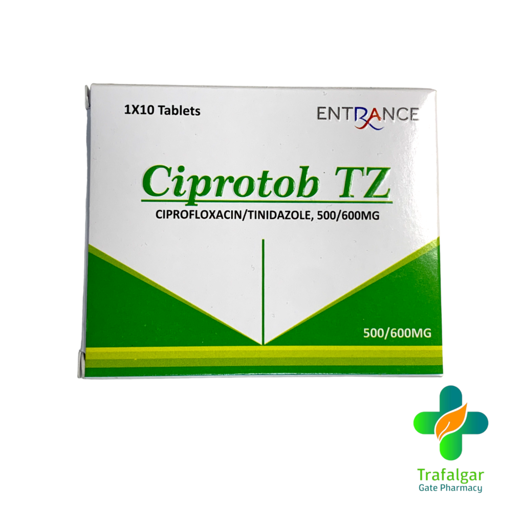 CIPROTOB TZ TAB 10’S ENTRANCE – Trafalgar Gate Pharma