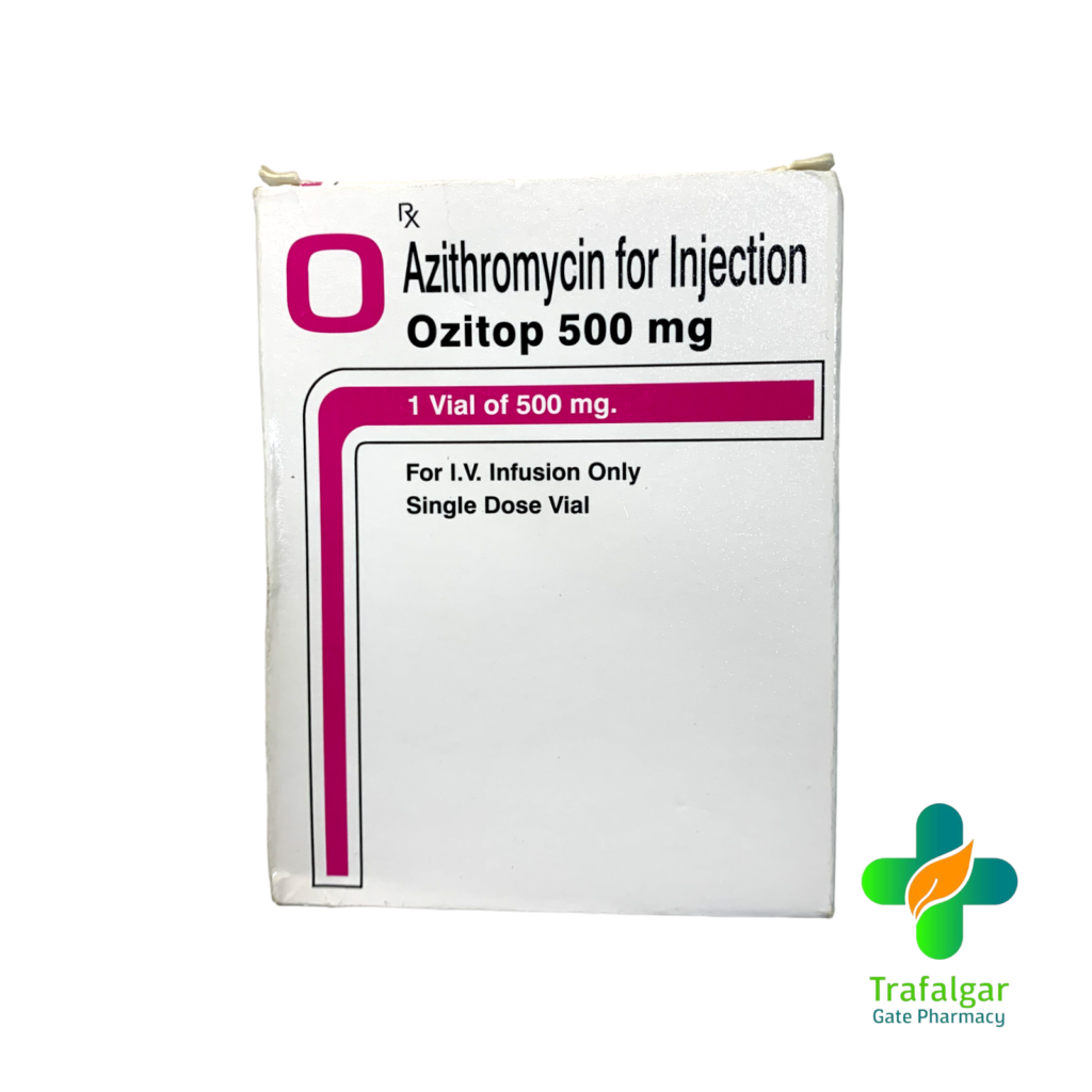 AZITHROMYCIN INJ 500MG 1’S – Trafalgar Gate Pharma