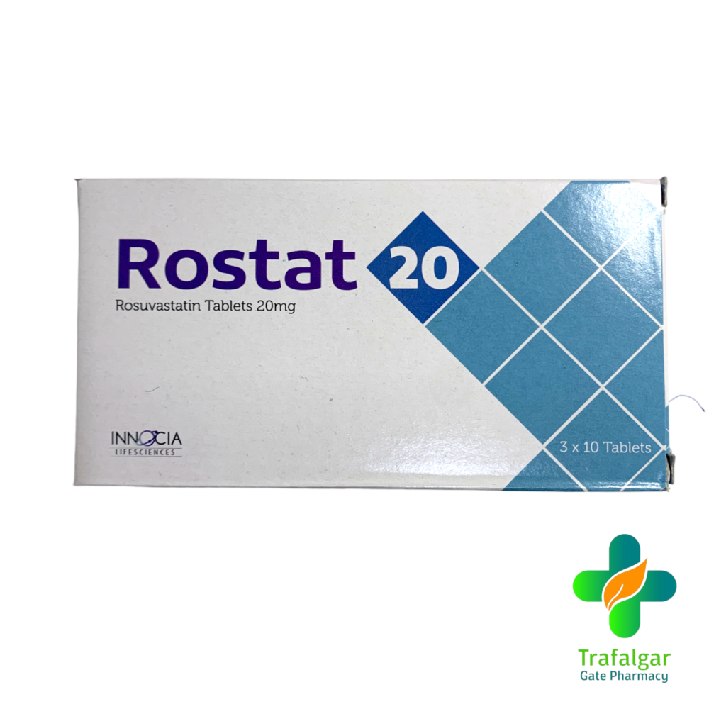 ROSTAT-20 ROSUVASTATIN 20MG TAB – Trafalgar Gate Pharmacy