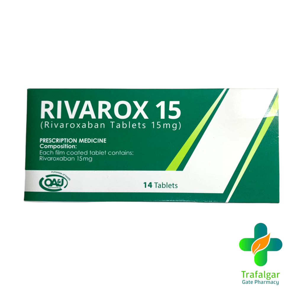 RIVAROX 15 RIVAROXABAN 15MG TAB 14’S – Trafalgar Gate Pharma