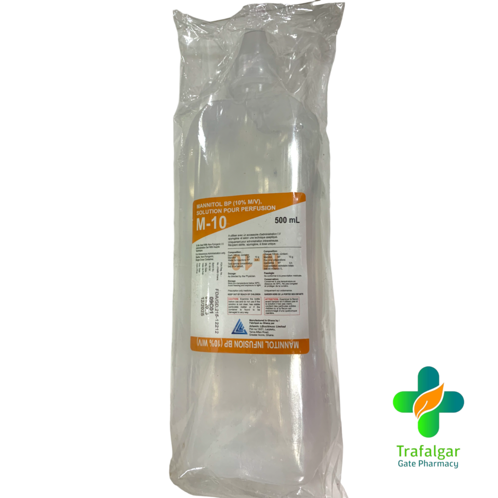 MANNITOL 10% IV 500ML – Trafalgar Gate Pharma