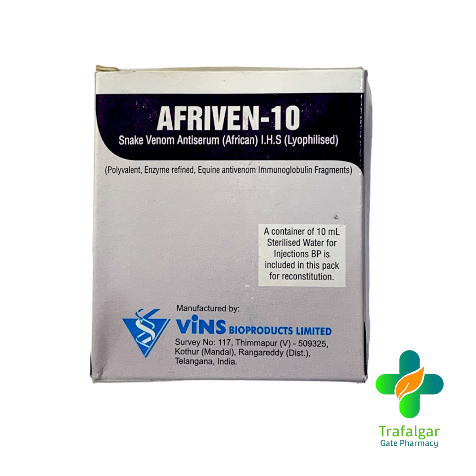 AFRIVEN-10 ANTISNAKE SERUM – Trafalgar Gate Pharma