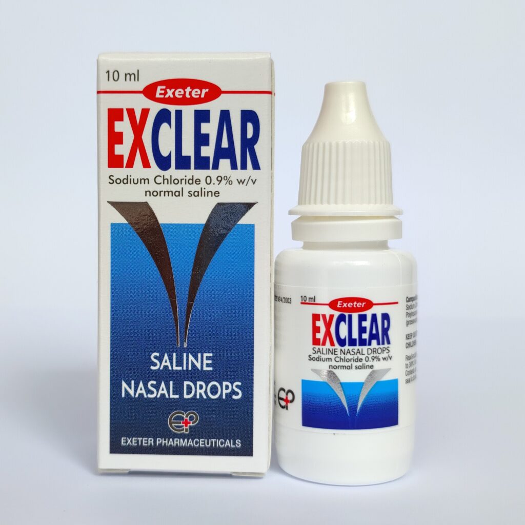 EXCLEAR NORMAL SALINE NASAL DROP 10ML – Trafalgar Gate Pharmacy
