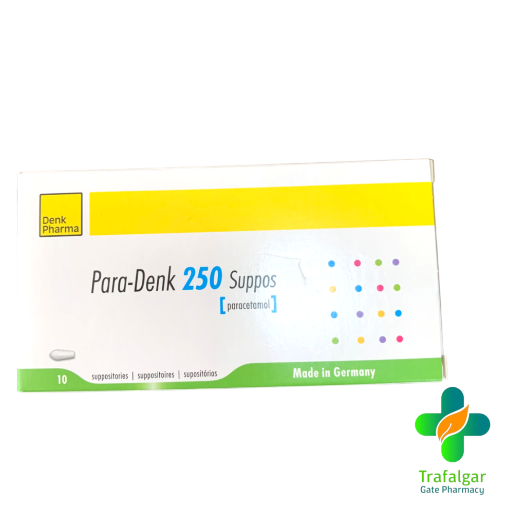 PARA-DENK PARACETAMOL 250MG SUPP – Trafalgar Gate Pharma